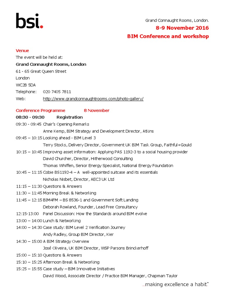 BIM Conference Workshop | PDF | London | Business