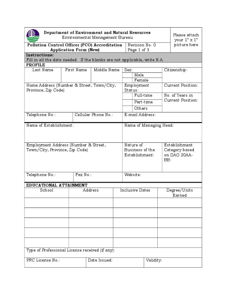 PCO Accreditation Application Form | PDF | Business