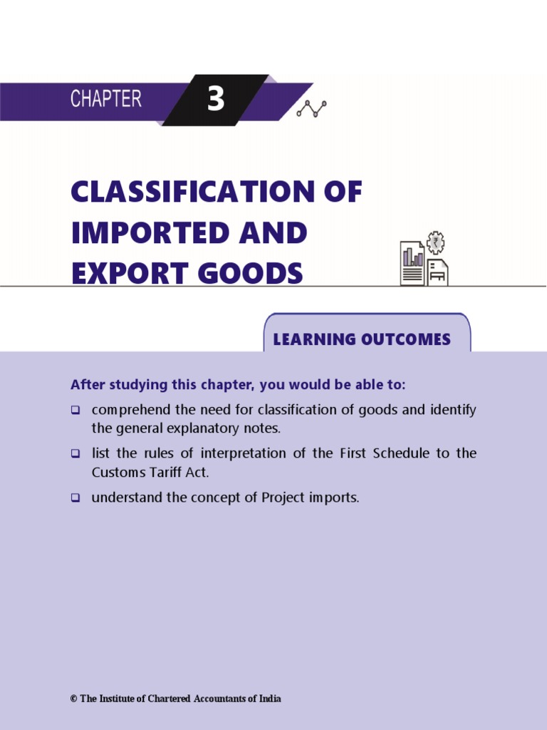 Classification of Imported and Export Goods: Learning Outcomes | PDF ...