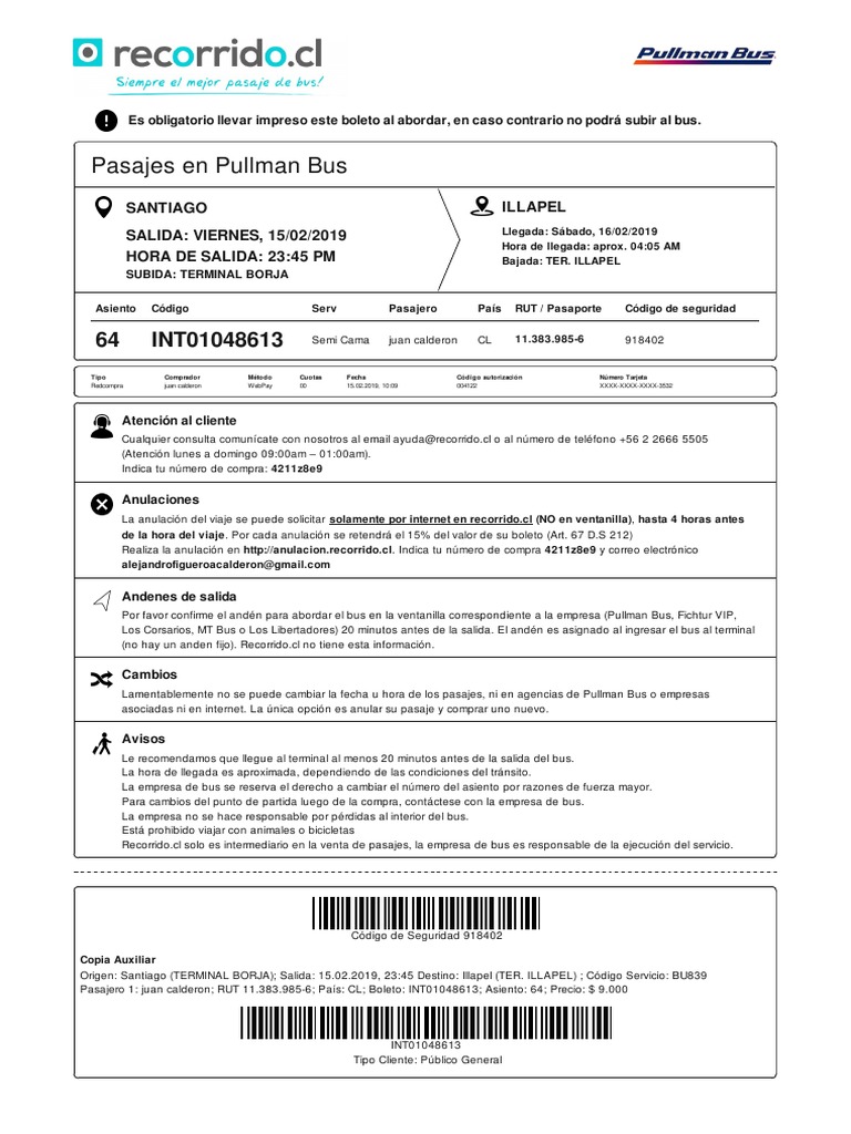 Pasaje Recorrido 4211z8e9 PDF | PDF | Business
