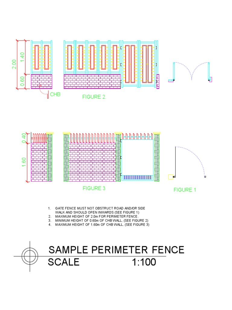 Sample Perimeter Fence Scale 1:100 | PDF