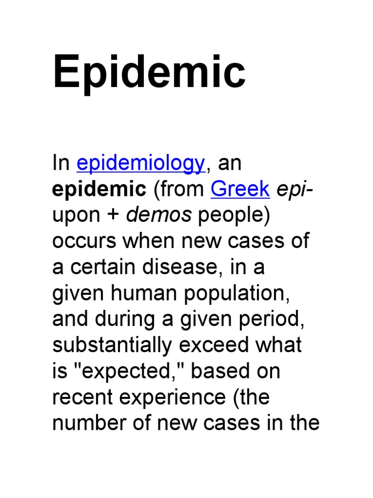 Understanding Epidemics and Their Causes | PDF