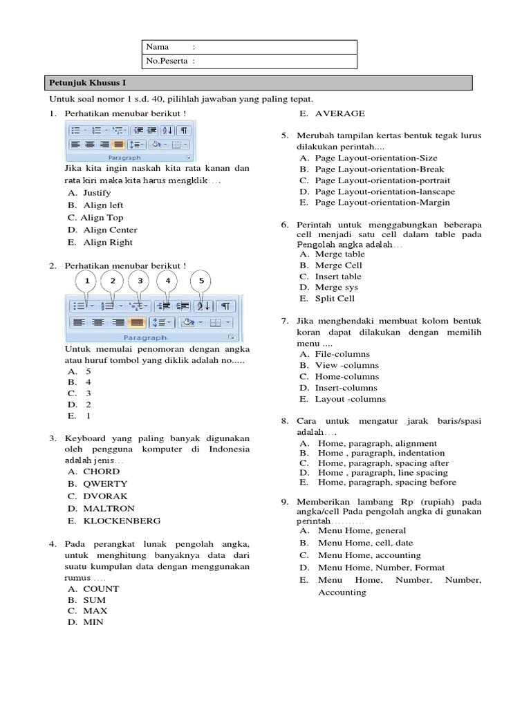 Soal Usbn Simkomdig PDF | PDF