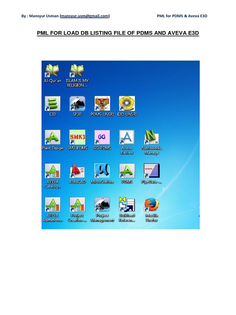 PML For Load DB Listing File of Pdms and Aveva E3d | PDF | Computing And Information Technology ...