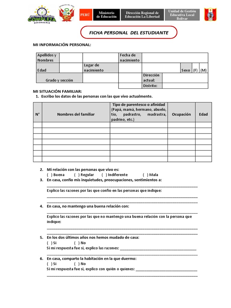 Ficha Personal | PDF