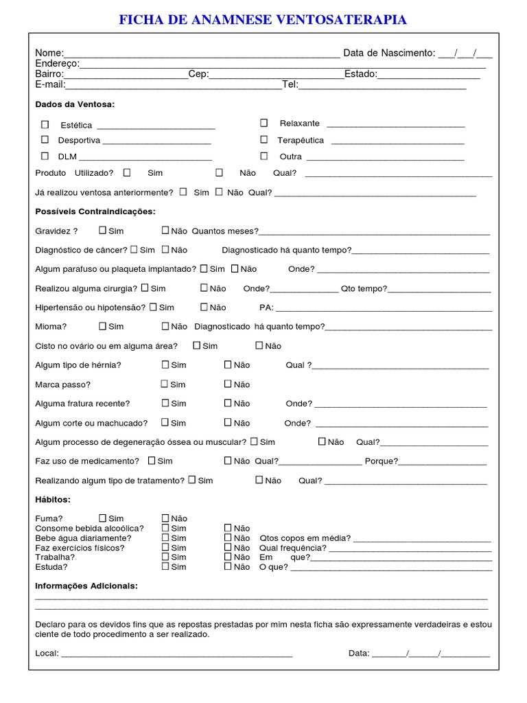 FICHA DE ANAMNESE VENTOSATERAPIA.docx | Especialidades Médicas ... FICHA DE ANAMNESE VENTOSATERAPIA.docx | Especialidades Médicas ...