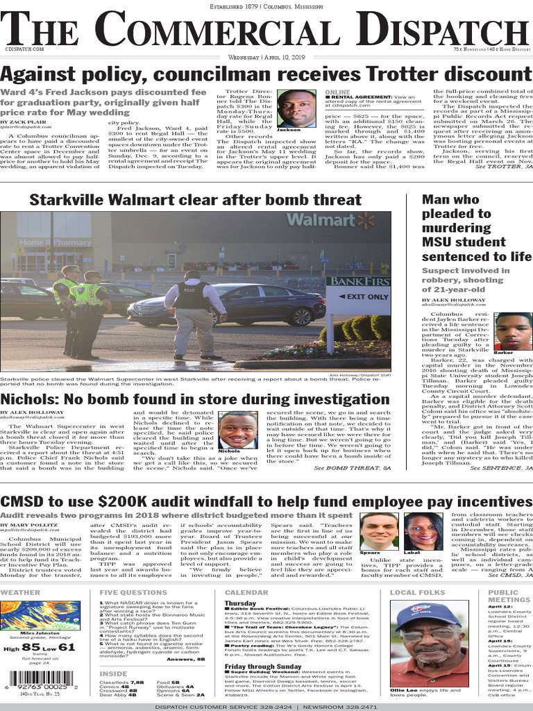 Commercial Dispatch Eedition 4-10-19 | PDF | United States Postal Service