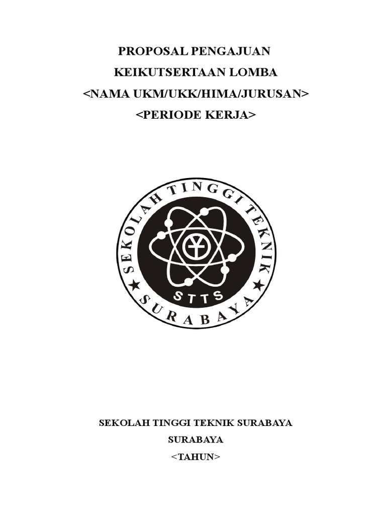 (Universal) Template Proposal Pengajuan Keikutsertaan Lomba | PDF