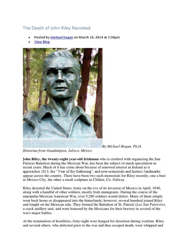 The Death of John Riley Revisited | PDF | Unrest | Violence