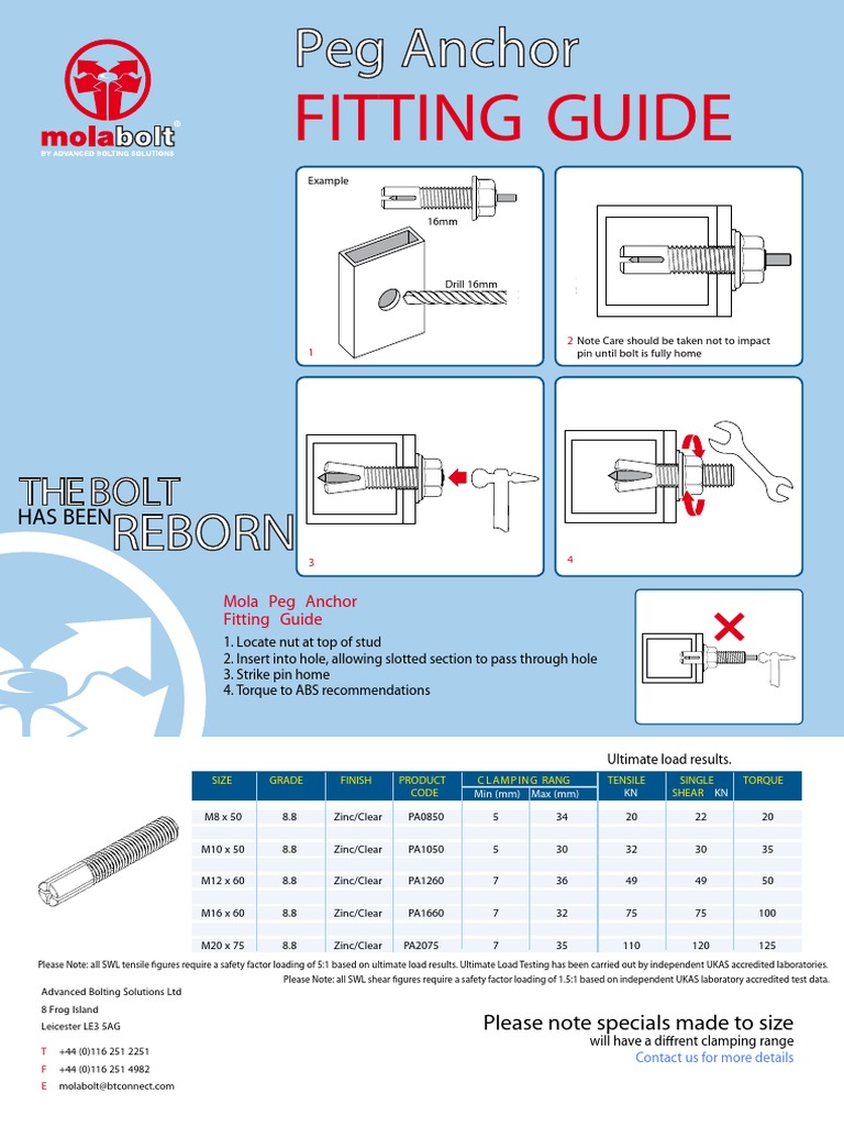 Peg Anchor Fitting Guide3 | PDF | Screw | Mechanical Engineering