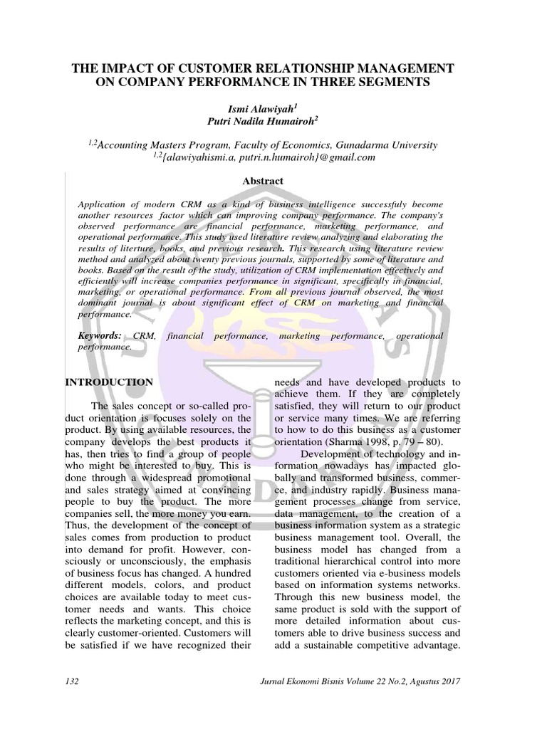 en The Impact of Customer Relationship Mana | PDF | Sales | Marketing