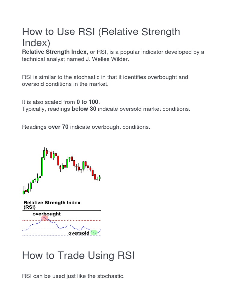 How To Use RSI (Relative Strength Index) | PDF