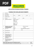 Old Mutual Foundation Funding Application | PDF | Nonprofit Organization