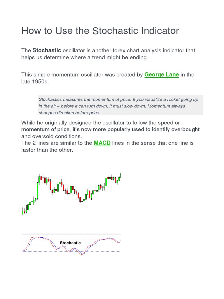 Using the Stochastic Indicator in Forex | PDF | Foreign Exchange Market ...