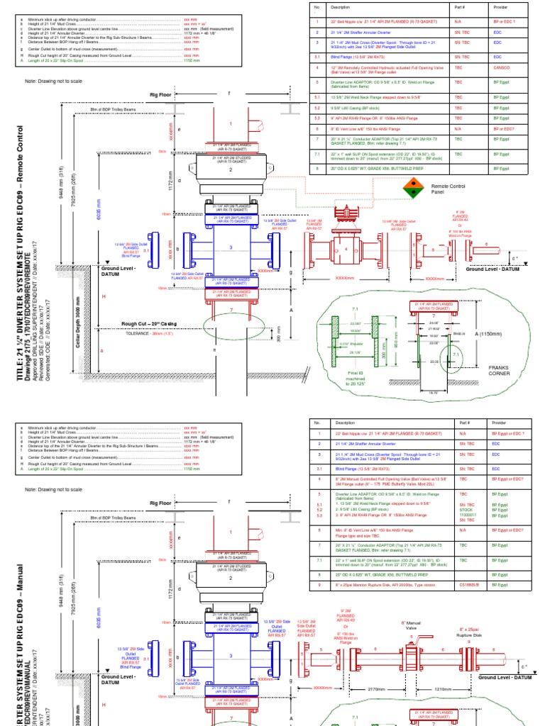 Diverter System Set Up - 20170701 - Rev0 (CW) | PDF | Valve | Hydraulics