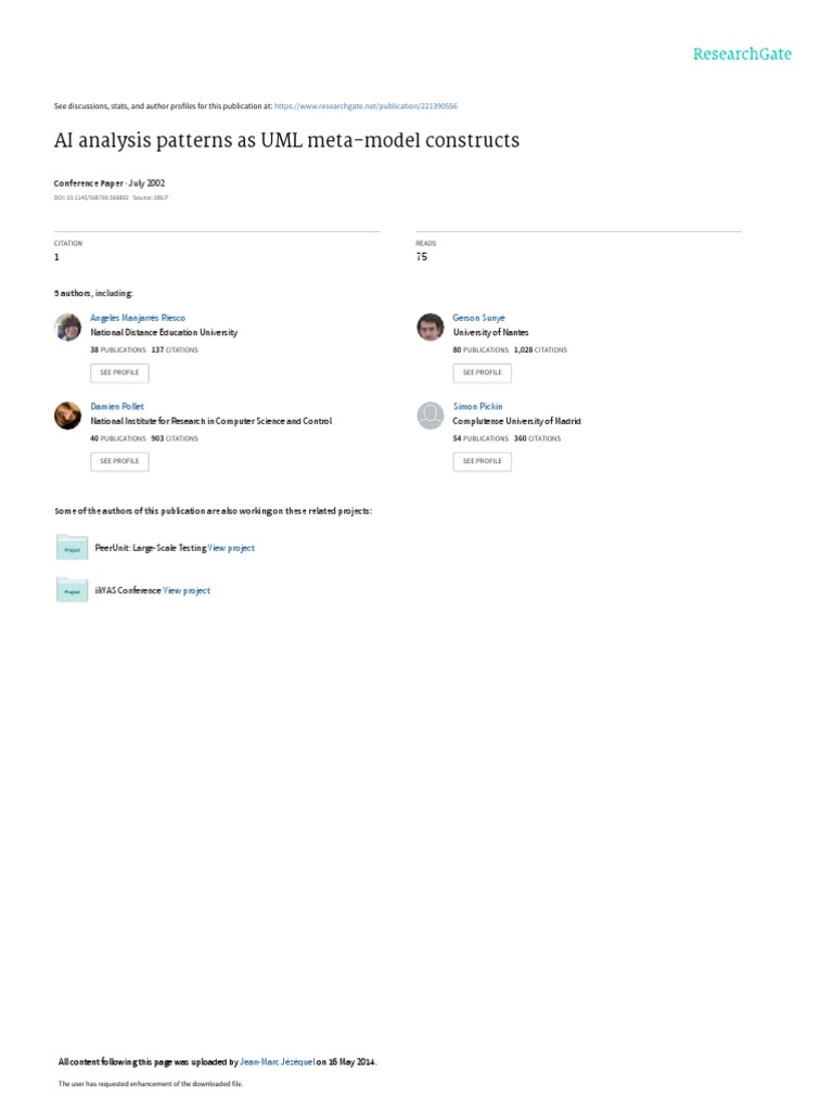 Modeling an Assessment Pattern as a UML Meta-Model Construct | PDF | Software Design Pattern ...