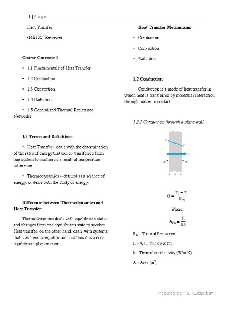 HEAT TRANSFER FORMULAS Hector PDF | PDF | Boundary Layer | Heat Transfer