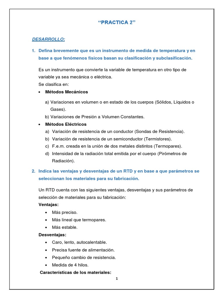 Practica U2 | PDF | Temperatura | Fluido