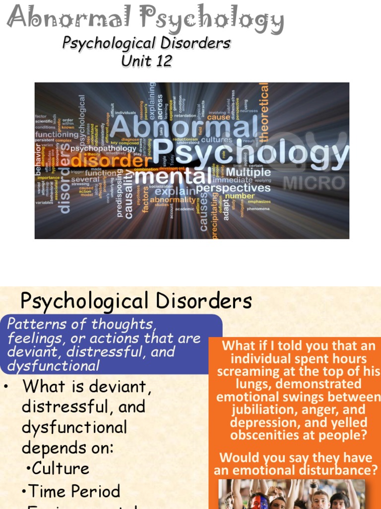01 - Intro To Abnormal DSM V | PDF | Mental Disorder | Diagnostic And ...