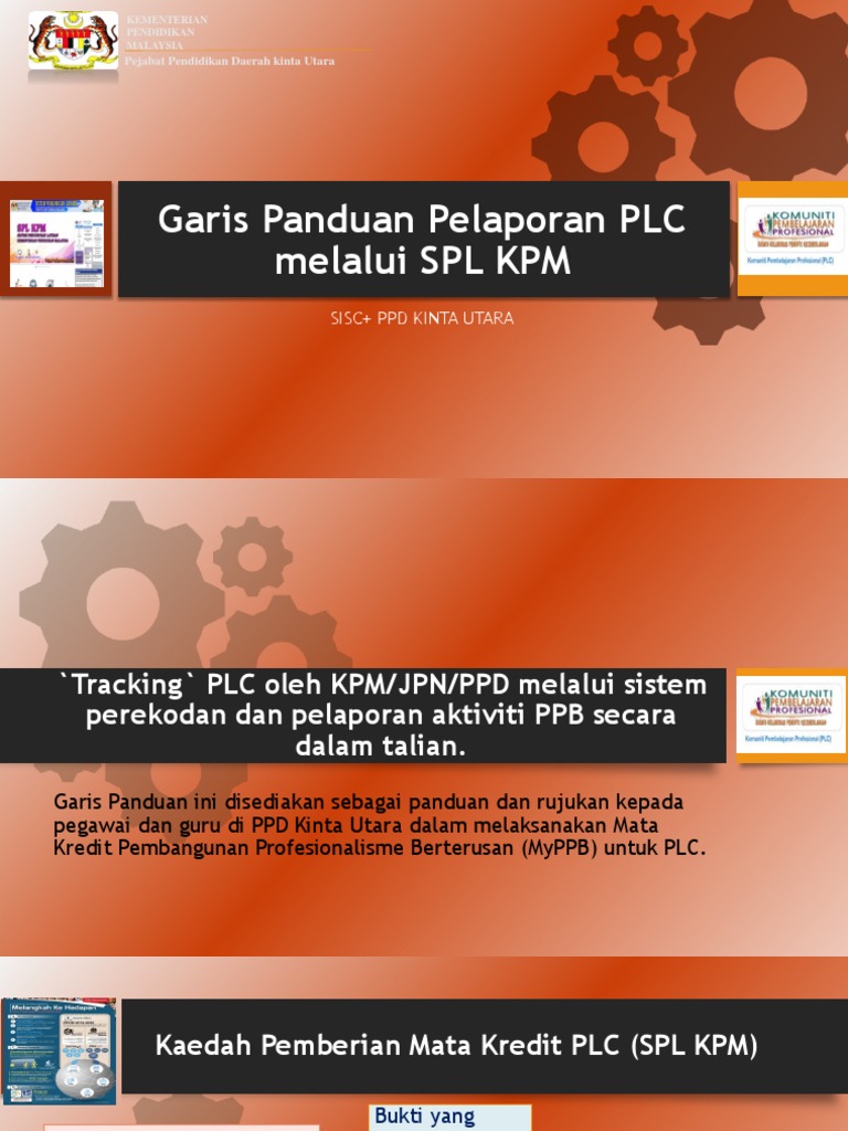 Garis Panduan Pelaporan PLC Melalui SPL KPM (2) (Autosaved) PDF | PDF