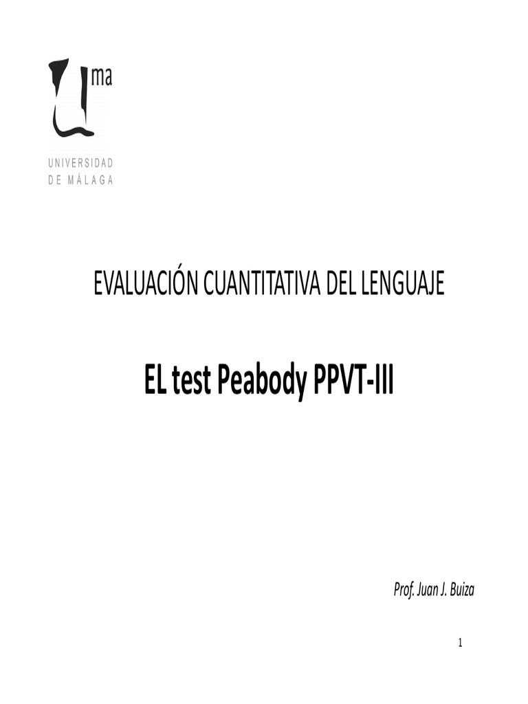Introduccion Test Peabody | Descargar gratis PDF | Cognición ...