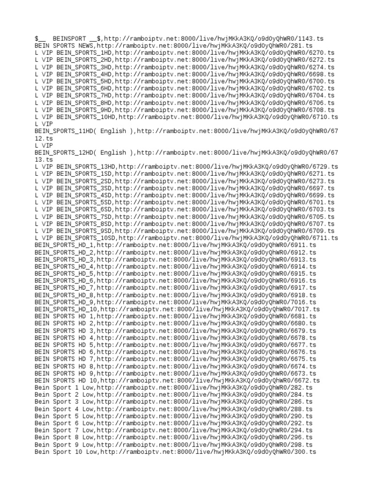 Iptv List Pdf Media Formats Middle East