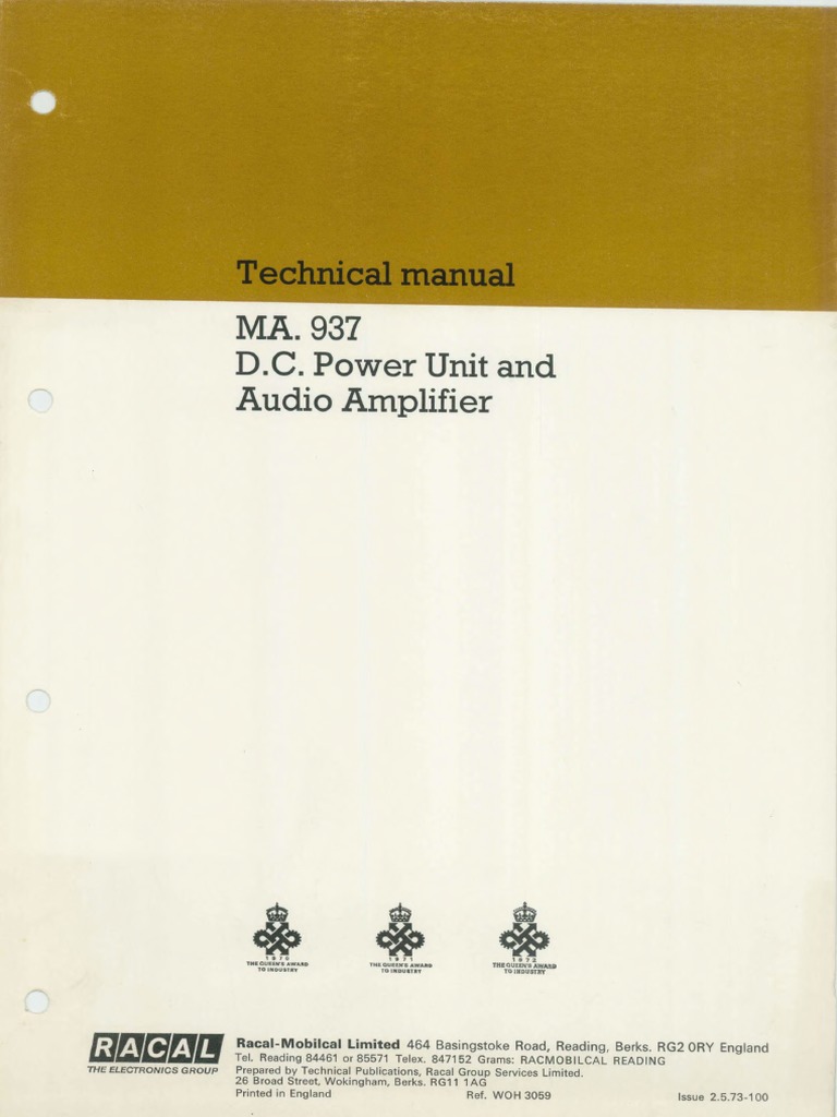 Racal Ma 937 | PDF