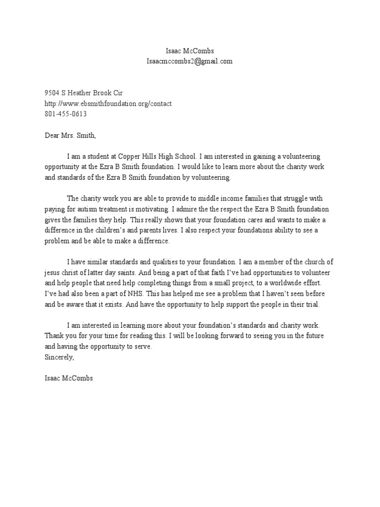 Covor Letter | PDF