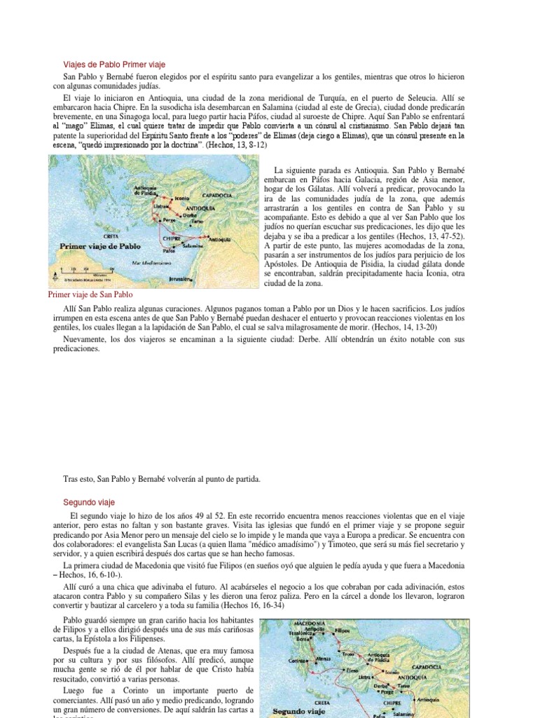 Viajes de Pablo | PDF | Bernabé | Pablo el apóstol