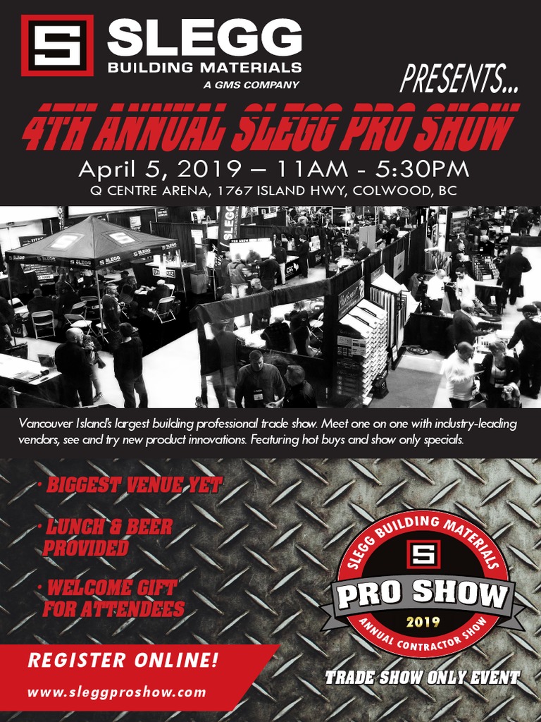 April 5, 2019 - 11AM - 5:30PM: 4Th Annual Slegg Pro Show | PDF | Business