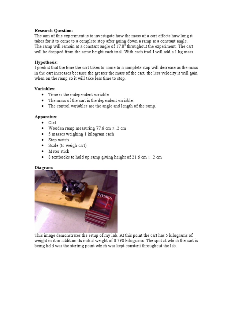Ib Physics Friction Lab Pdf Mass Experiment