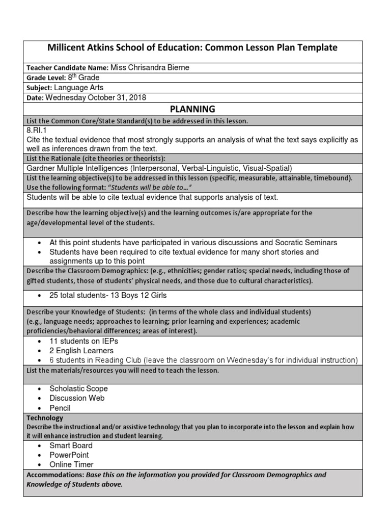 Living Forever Lesson Plan | PDF | Teachers | Behaviorism