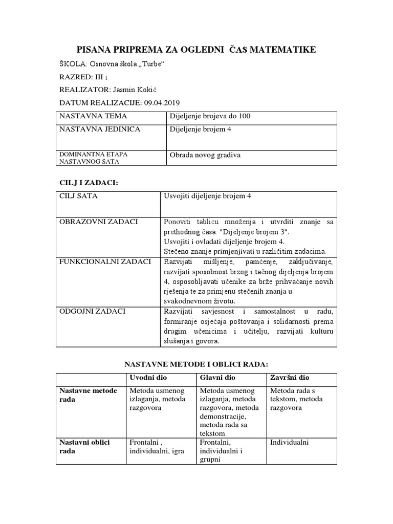 Ogledni čas Priprema za polaganje stručnog ispita | PDF