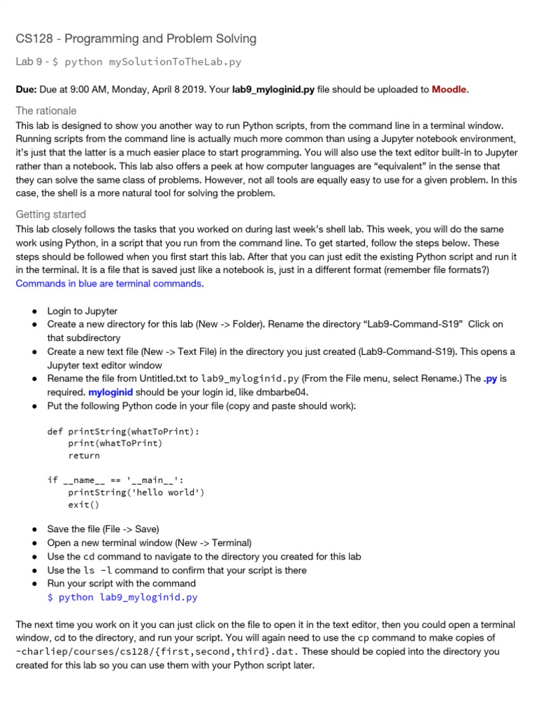 Lab 9 Pdf Command Line Interface Computer File 2069
