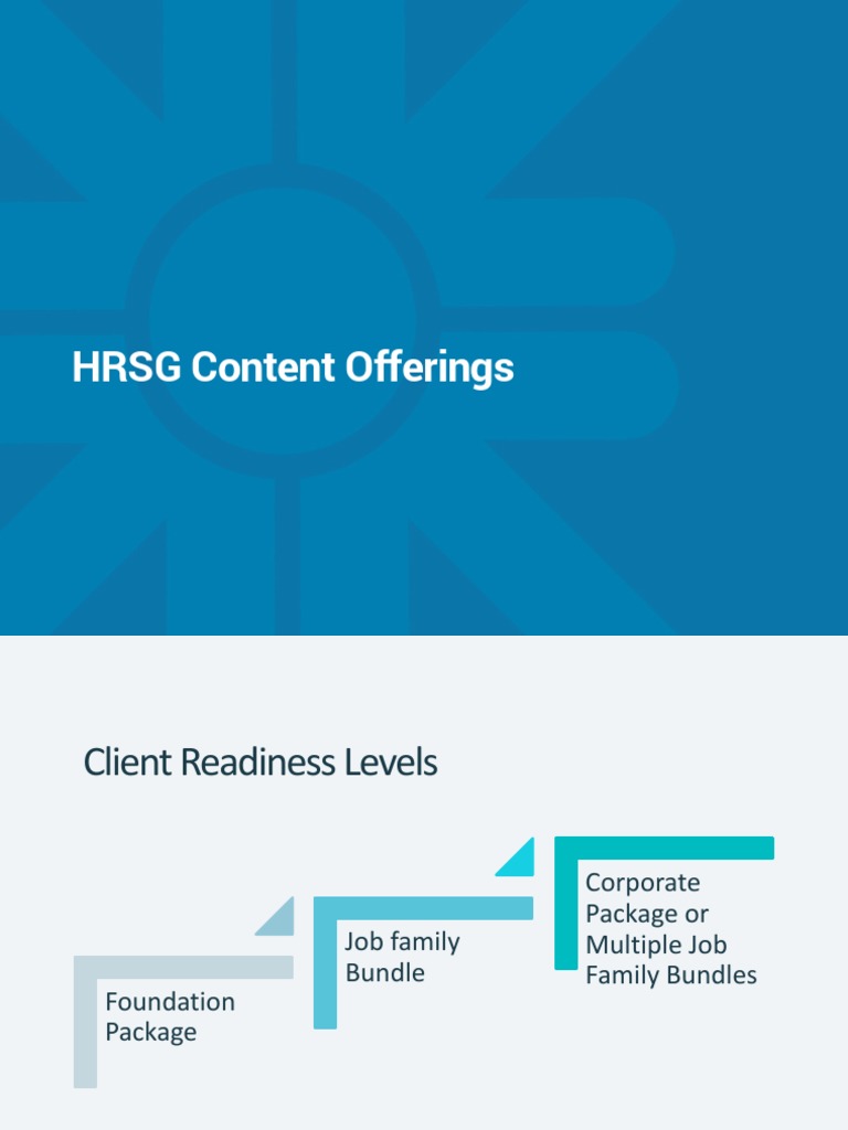 HRSG Content Offerings: HRSG Products & Services Overview | PDF ...