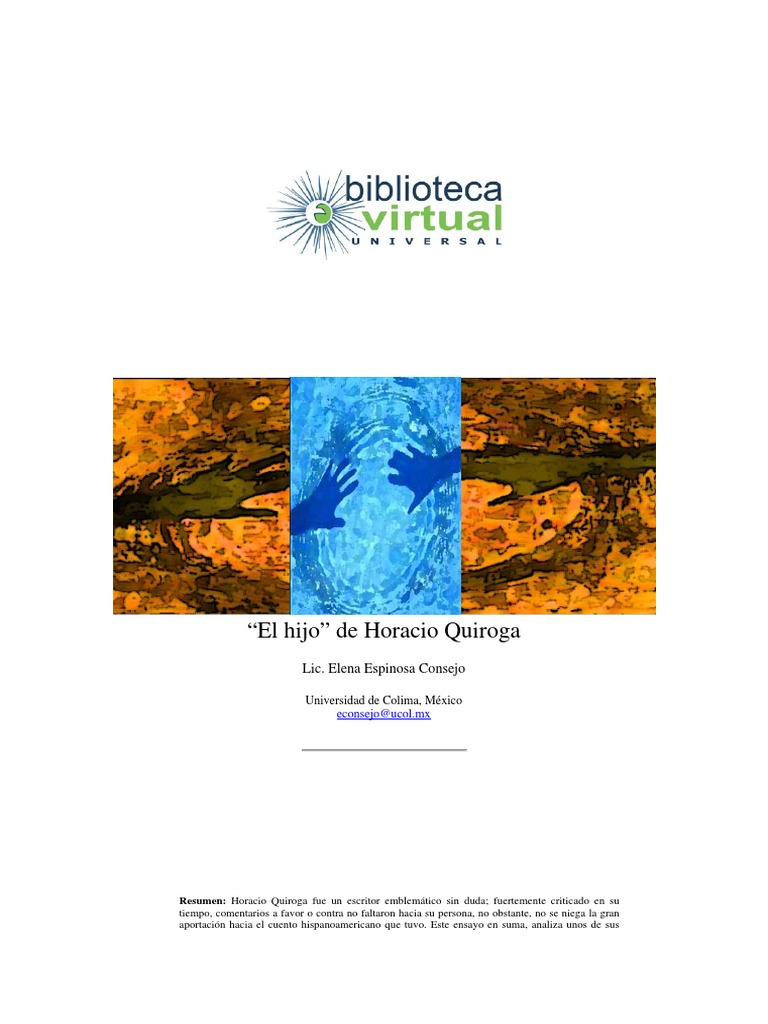 El Hijo. Horacio Quiroga PDF | PDF | Felicidad | Cuentos