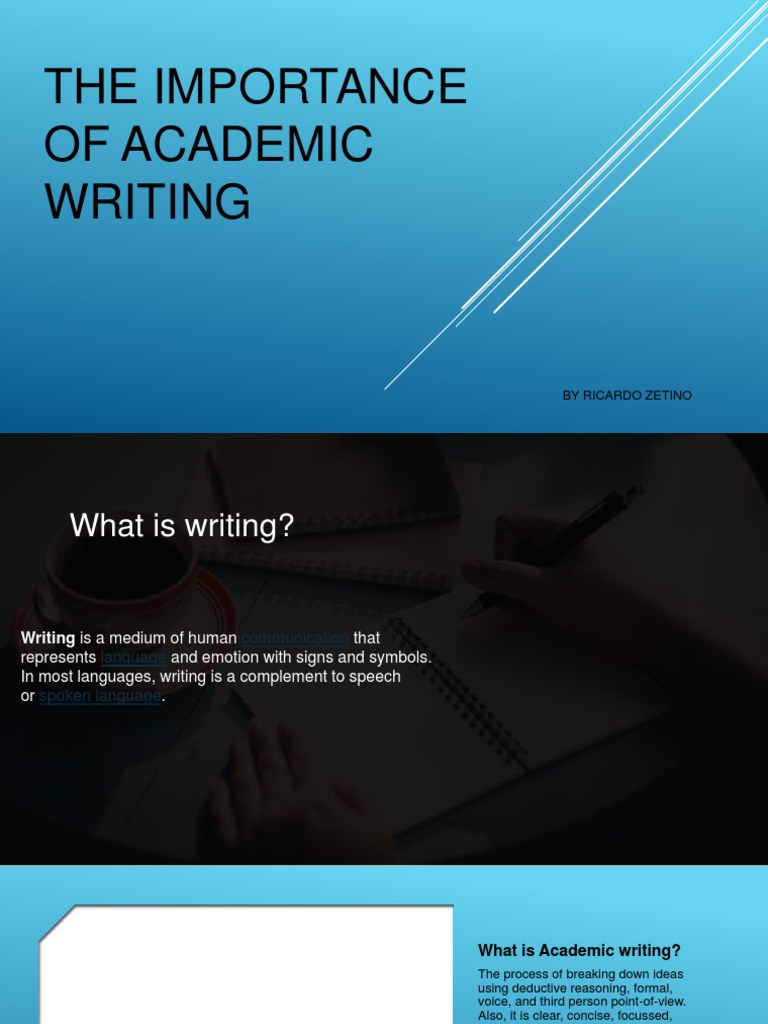 Importance of Academic Writing Explained | PDF | Language Arts ...
