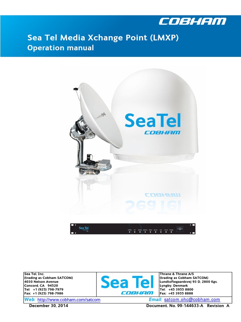 Sea Tel Media Xchange Point LMXP Operation Manual | PDF | Compass ...