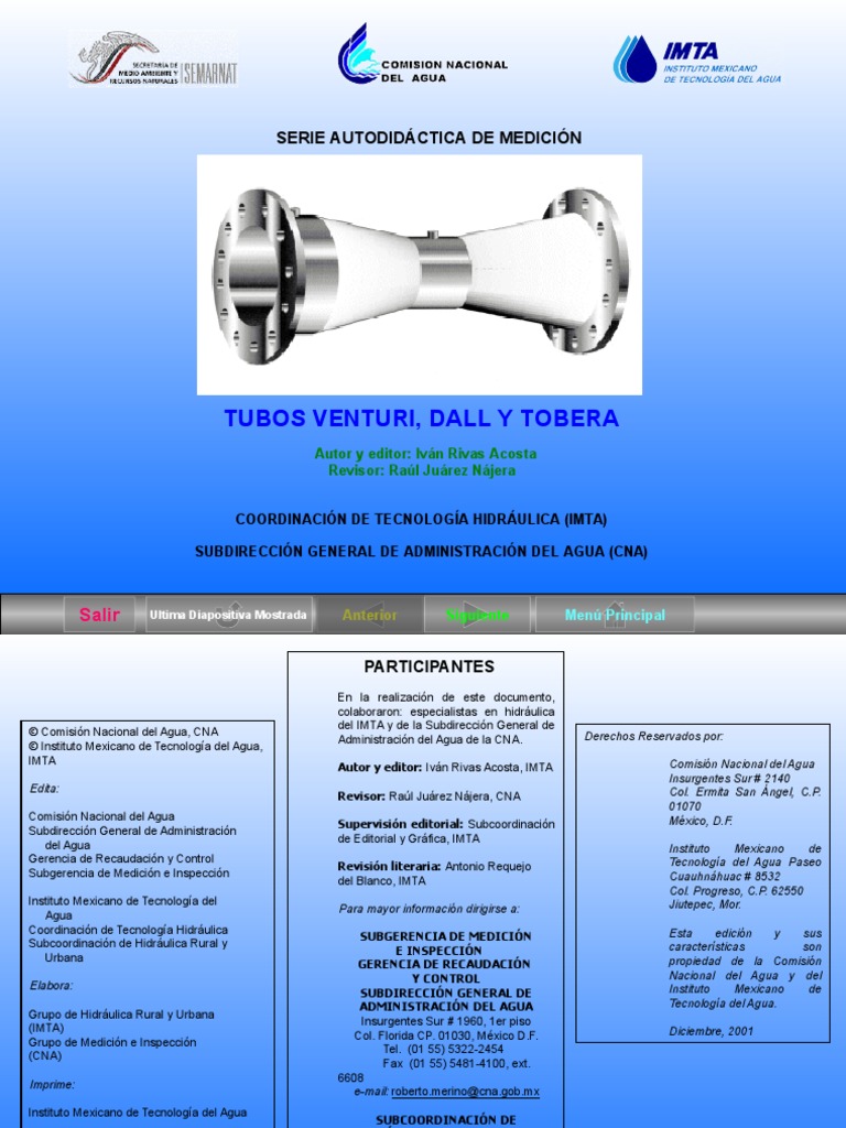 5.1.11 Tubos Venturi, Dall y Tobera | PDF | Tubería (transporte de ...