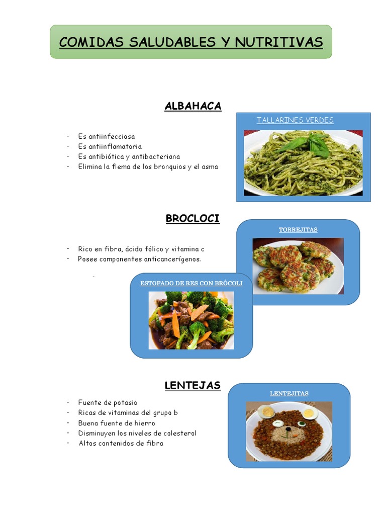 Comidas Saludables | PDF
