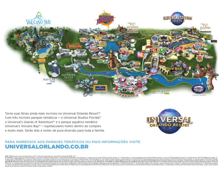 Universal Orland Resort Map BR Tcm32 66738 | PDF | Universal Orlando ...