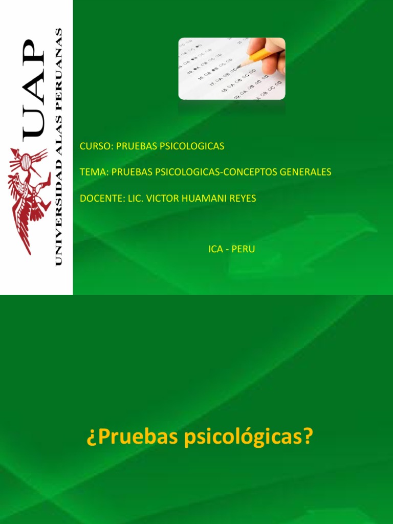 Pruebas Psicologicas | PDF | Inteligencia | Sicología