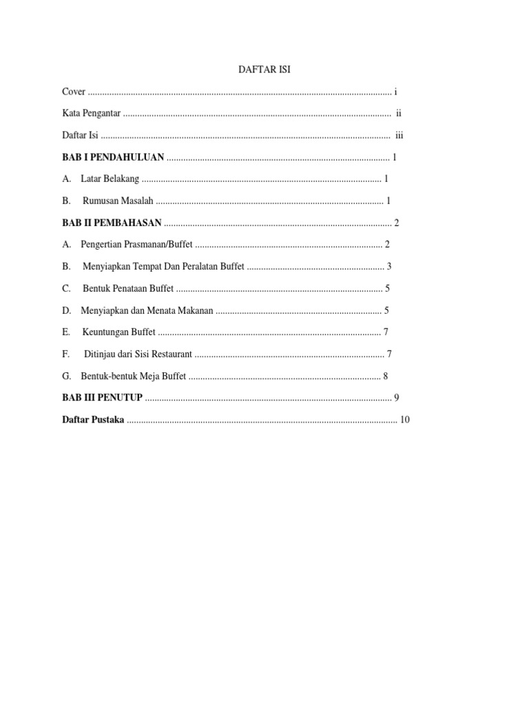 Pelayanan Restoran BUFFET | PDF