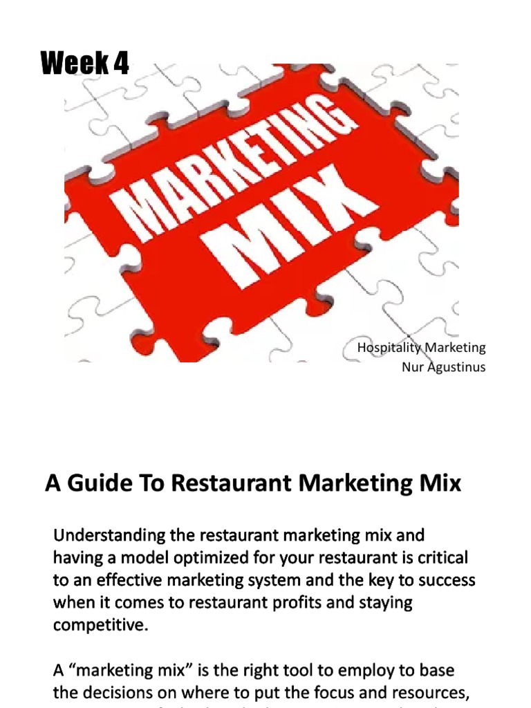 Marketing Mix | PDF | Pricing | Marketing