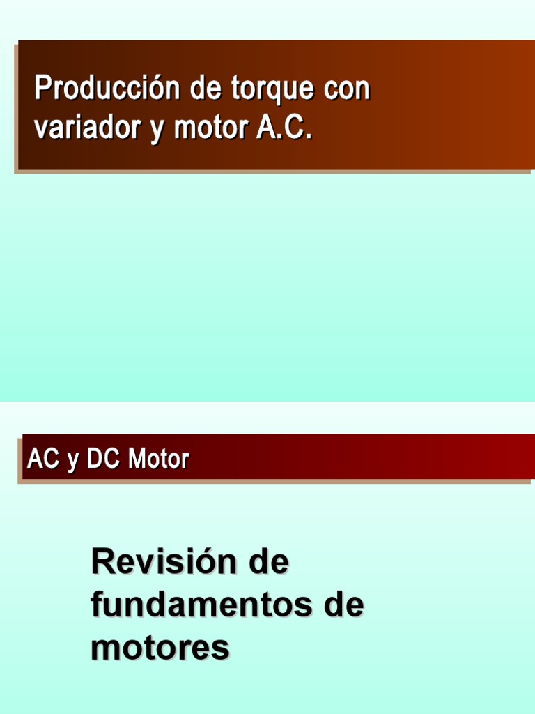 Produccion Torque Con Variador y Motor A C | PDF | Esfuerzo de torsión ...