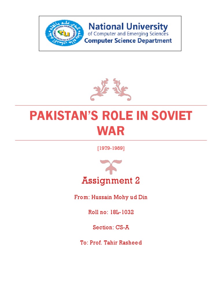Pakistan's Impact on Soviet-Afghan War | PDF | Afghanistan | Inter ...