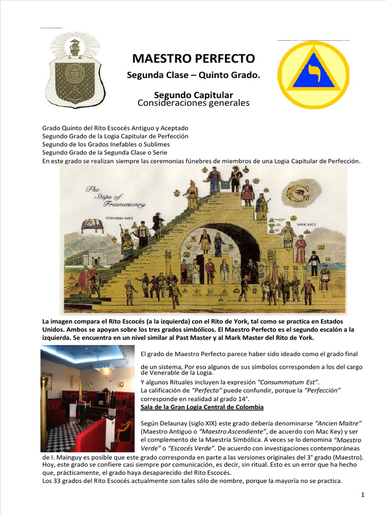 Grado 5: Maestro Perfecto en Masonería | PDF | Masonería | Rituales