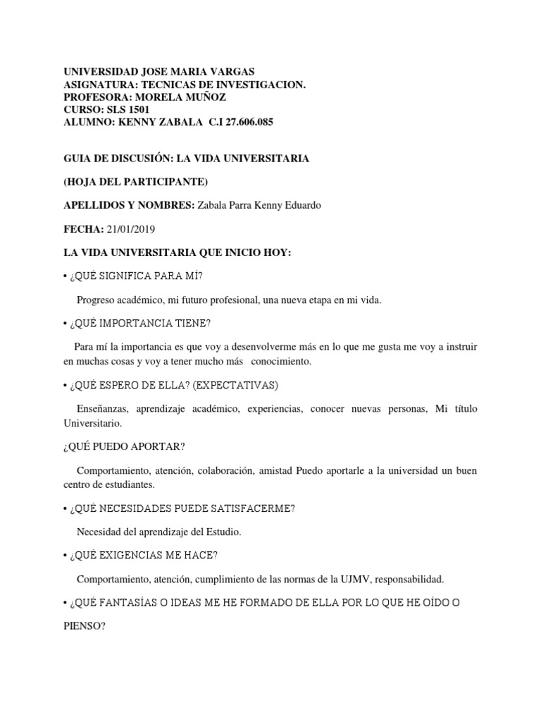 Guia de Discusion | PDF | Sicología | Conceptos psicologicos