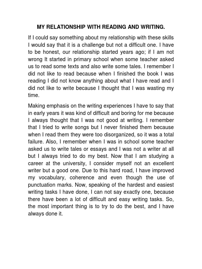My Evolving Relationship with Reading | PDF