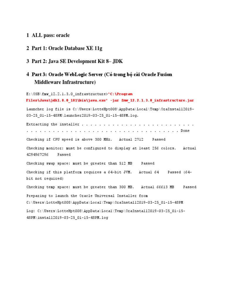 OSB Installation Guide | PDF | Oracle Database | Java (Programming Language)